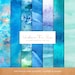 Under the Sea Digital Paper: Aqua Watercolor Backgrounds (digital ...