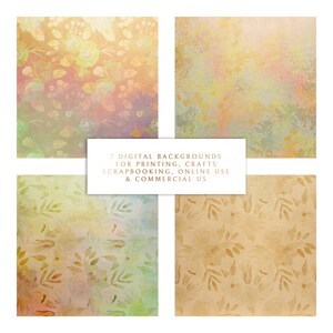 Digital Scrapbook Paper Set - Printable Papers - Floral Backgrounds ...