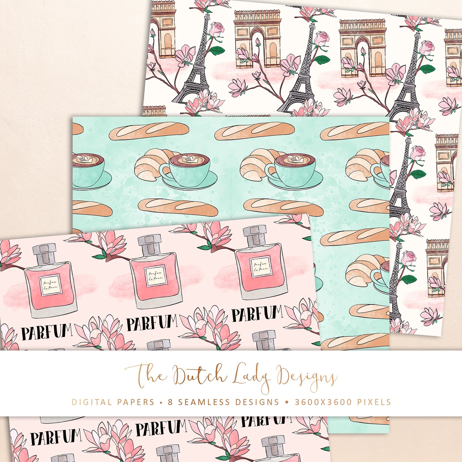 Digital Paper Set Seamless Patterns Scrapbook Designs - Etsy