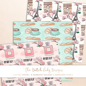 Digital Paper Set - Seamless Patterns - Scrapbook Designs - Tileable ...