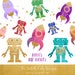 Robot & Rocket Clipart Set - Cute Space Images - INSTANT DOWNLOAD - 23 ...