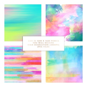 Digital Scrapbook Paper - Gradient Stripes & Smears - Rainbow ...