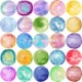 Watercolor Bullet Clipart - With Waterpaint Paper Texture - INSTANT ...