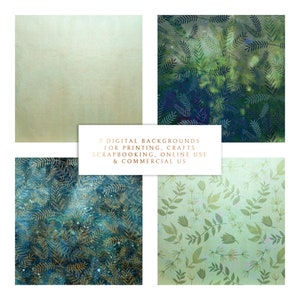 Digital Scrapbook Paper Set - Printable Papers - Floral Backgrounds ...