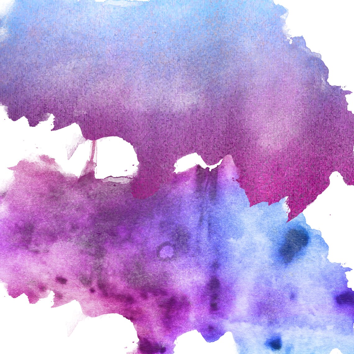 Ink Splatter Clipart Set Watercolor Smears Paint Splat | Etsy