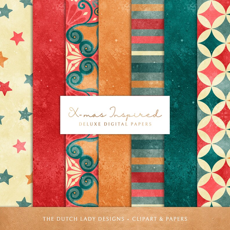 Digital Scrapbook Paper Set Printable Backgrounds - Etsy