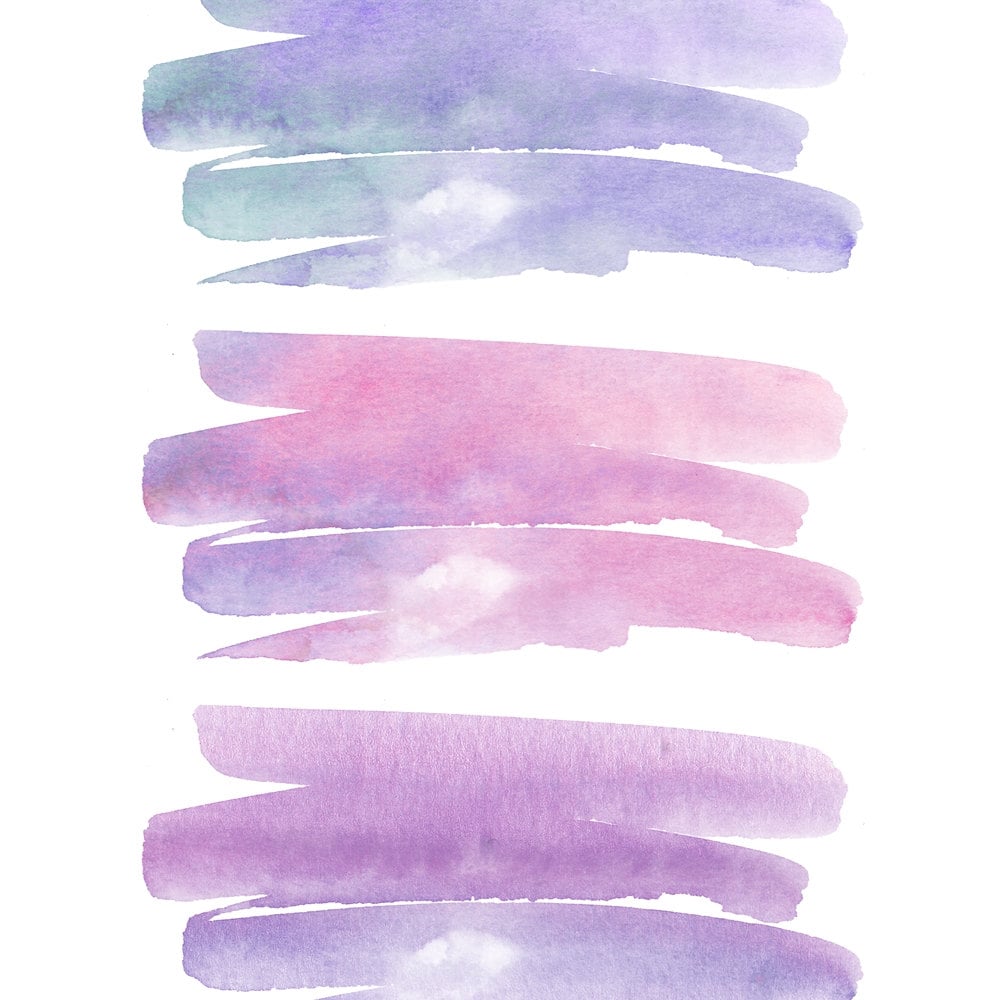 Paint Brush Stroke Clipart Purple Blue Watercolor Abstract - Etsy