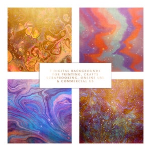 Digital Scrapbook Paper Set - Printable Papers - Textured Backgrounds ...