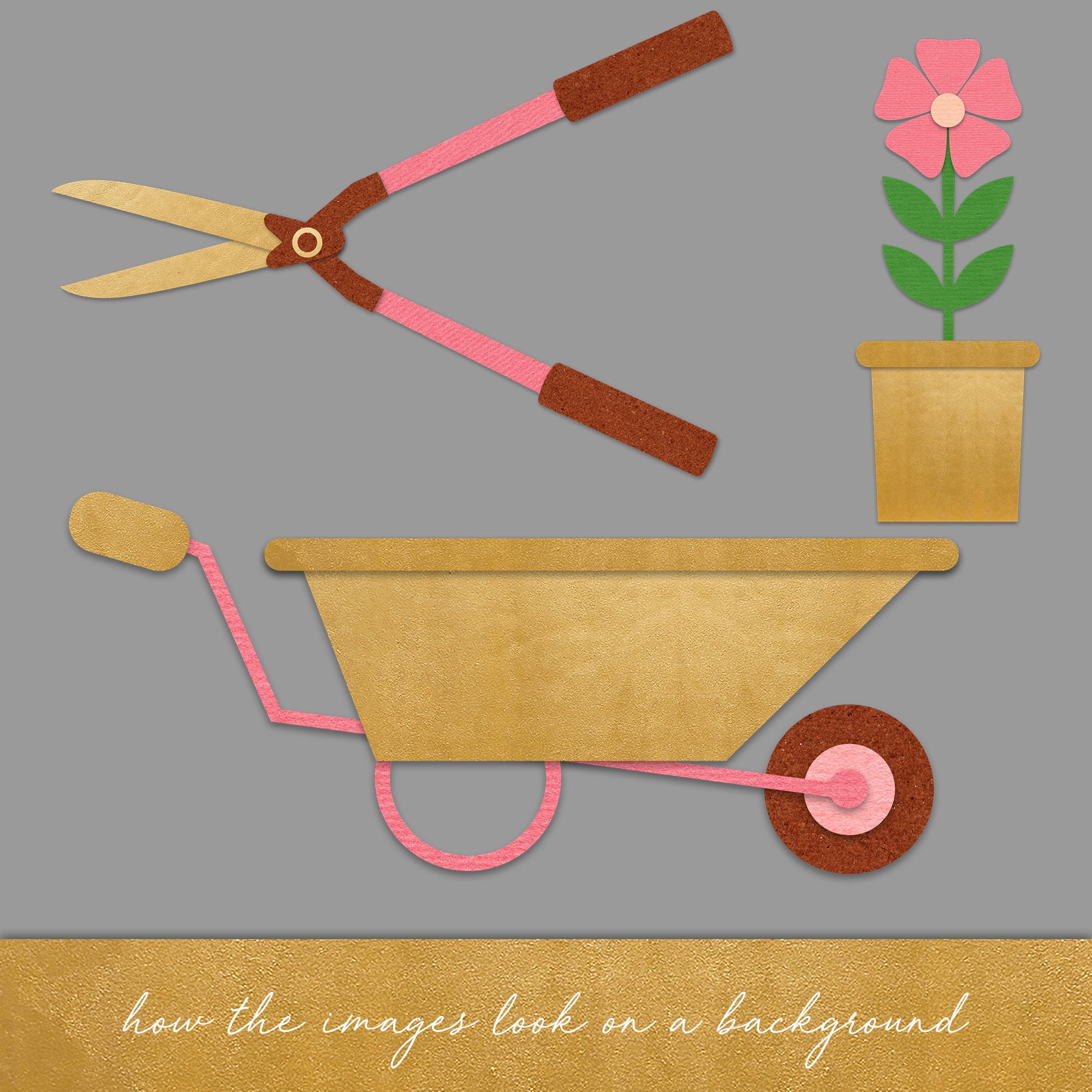 Gardening Clipart Set Spring Garden Tools Plants | Etsy