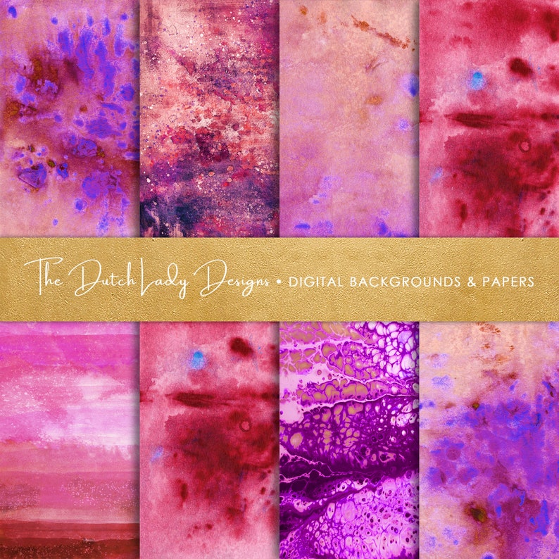 Digital Scrapbook Paper Watercolor Backgrounds Purple - Etsy