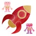 Robot & Rocket Clipart Set - Cute Space Images - INSTANT DOWNLOAD - 23 ...