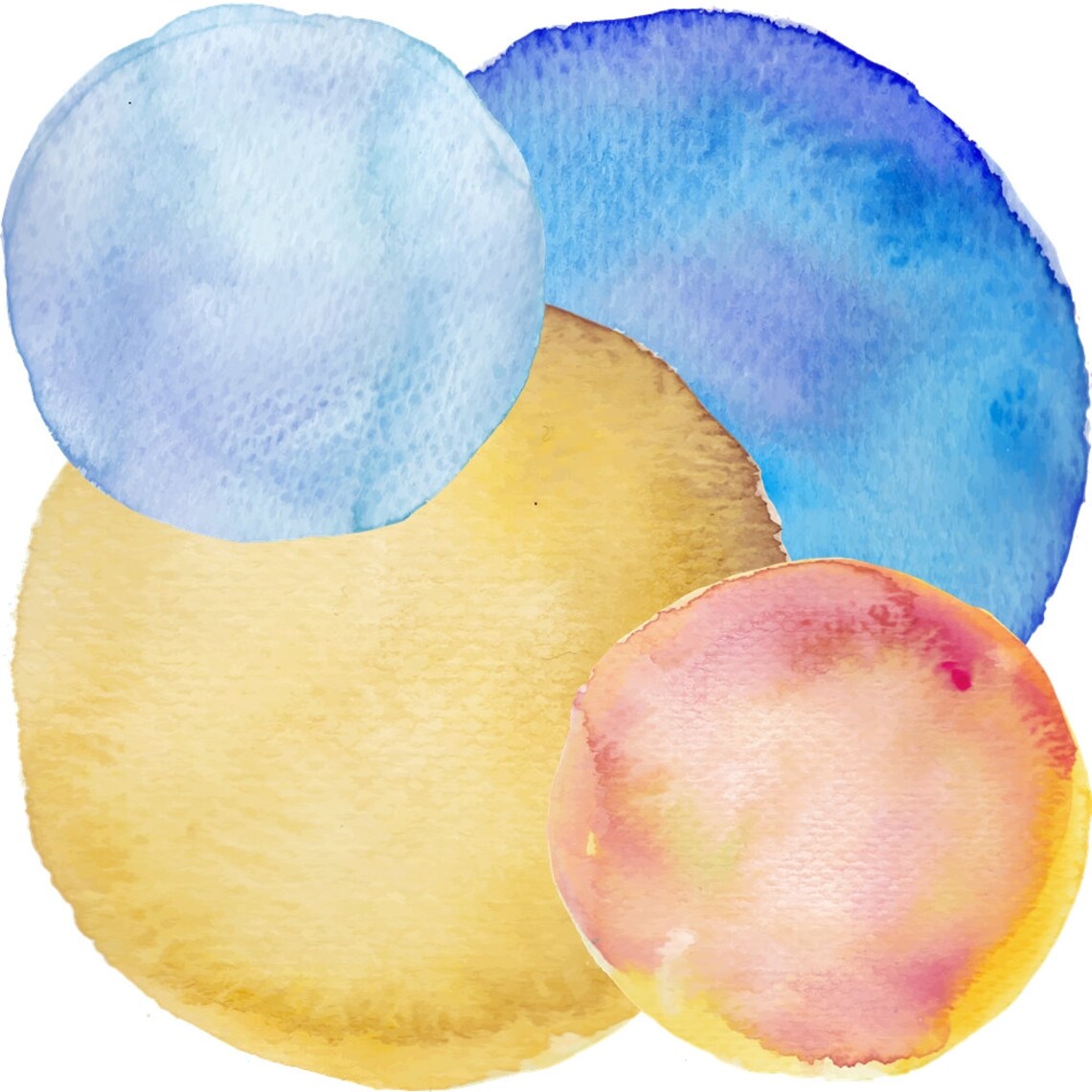 Watercolor Bullet Clipart With Waterpaint Paper Texture | Etsy