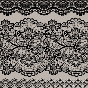 Lace Border Clipart Set - in White, Grey & Black - Lace Graphics ...