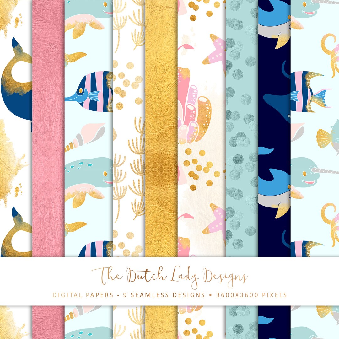 Digital Paper Set - Seamless Patterns - Scrapbook Designs - Tileable ...