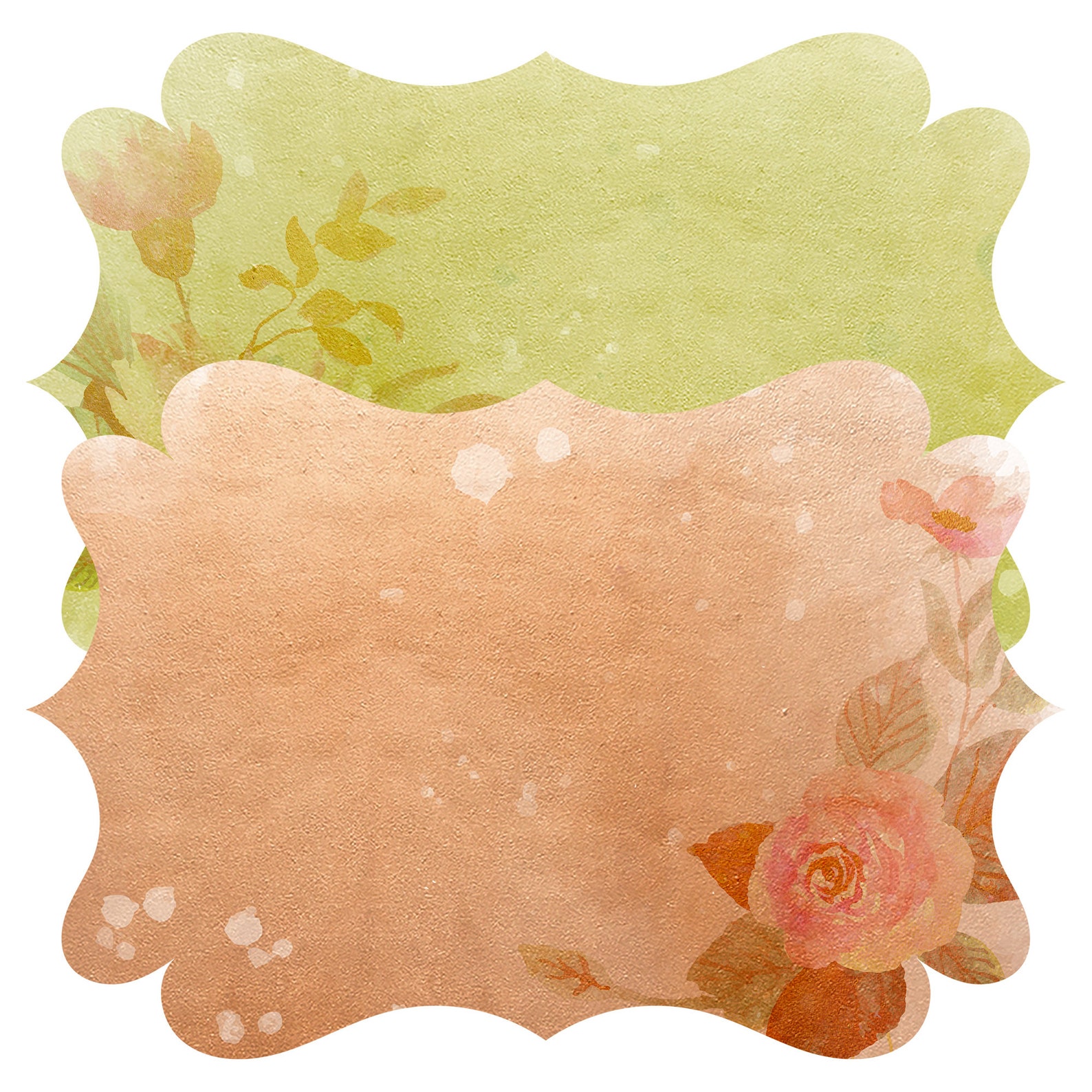 Vintage Bouquet & Label Clipart Set Flowers Floral Labels | Etsy