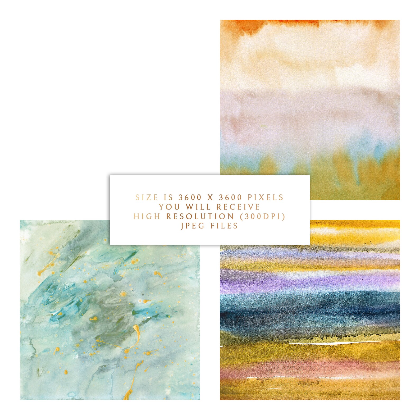 Digital Scrapbook Paper Set Printable Watercolor Backgrounds - Etsy