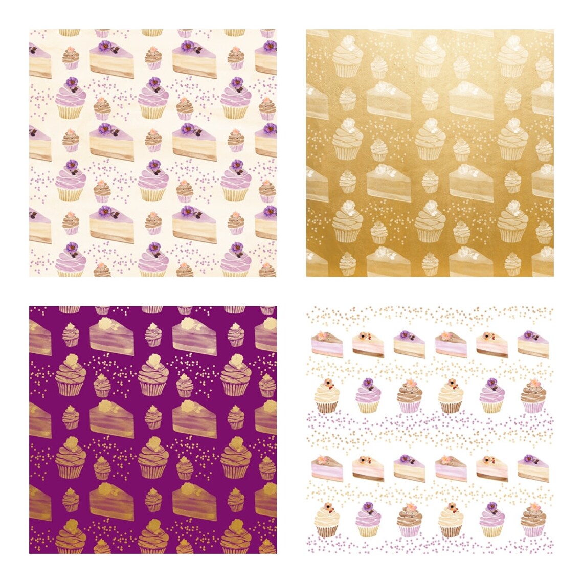 Digital Scrapbook Paper Bakery & Sweet Bakings Pattern - Etsy