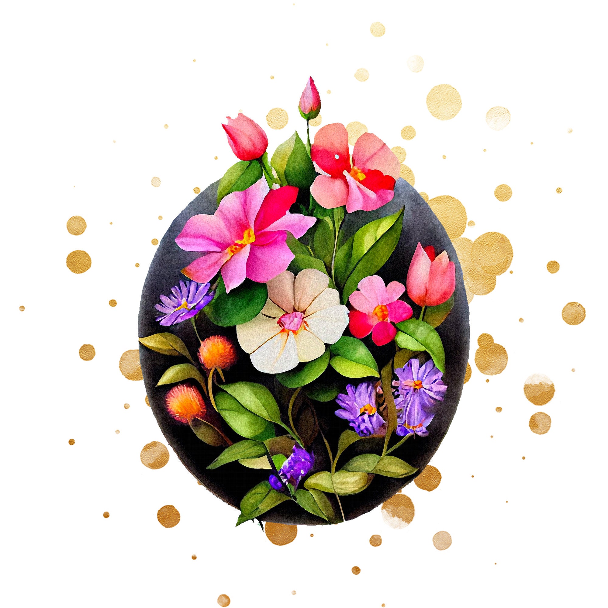 Botanical Flowers Clipart Set Flat Clipart Graphics - Etsy