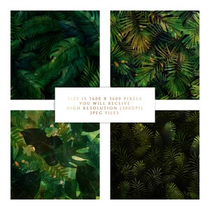 Digital Scrapbook Paper Set - Printable Background - Tropical Leaf ...