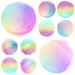 Rainbow Watercolor Dot Clipart Set Golden Circle Images - Etsy
