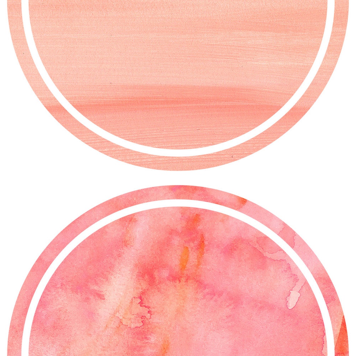 Circle Shaped Label Clipart Set Round Labels in Pink | Etsy