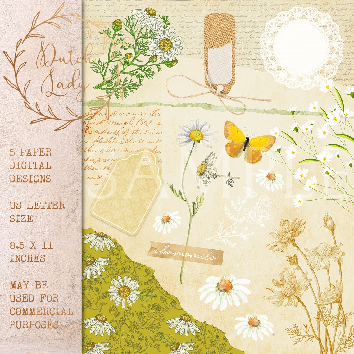 Digital Decoupage & Scrapbook Paper Set Printable - Etsy