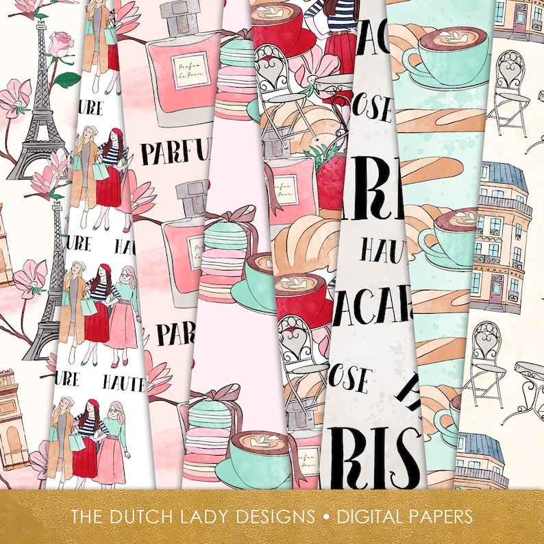 Digital Paper Set Seamless Patterns Scrapbook Designs - Etsy