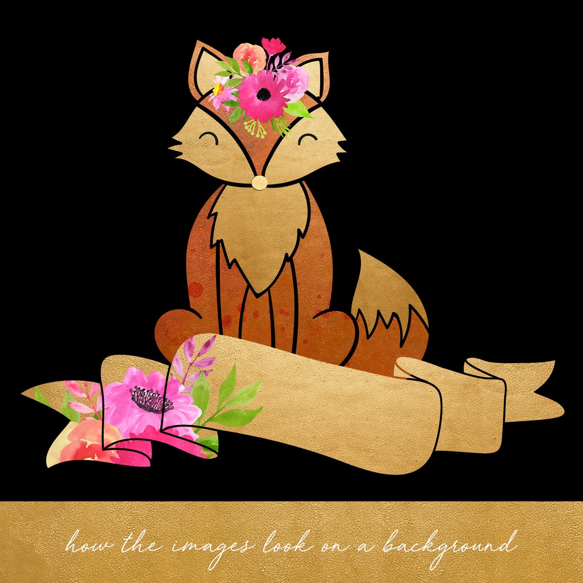 Fox & Forest Clipart Set Woodland Animals Snail Bird - Etsy