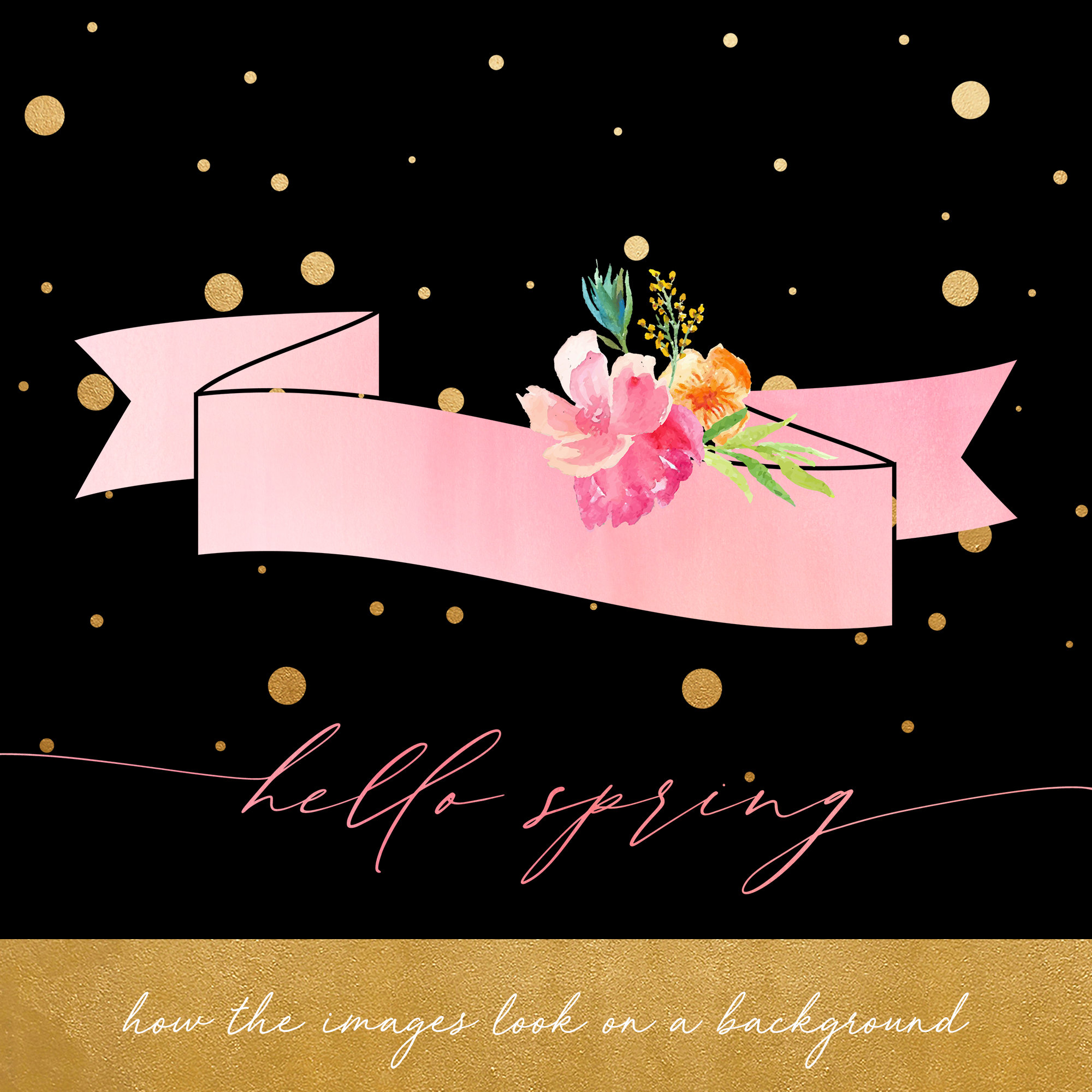 Hello Spring Clipart Set Forest & Woodland Animals Flowers | Etsy