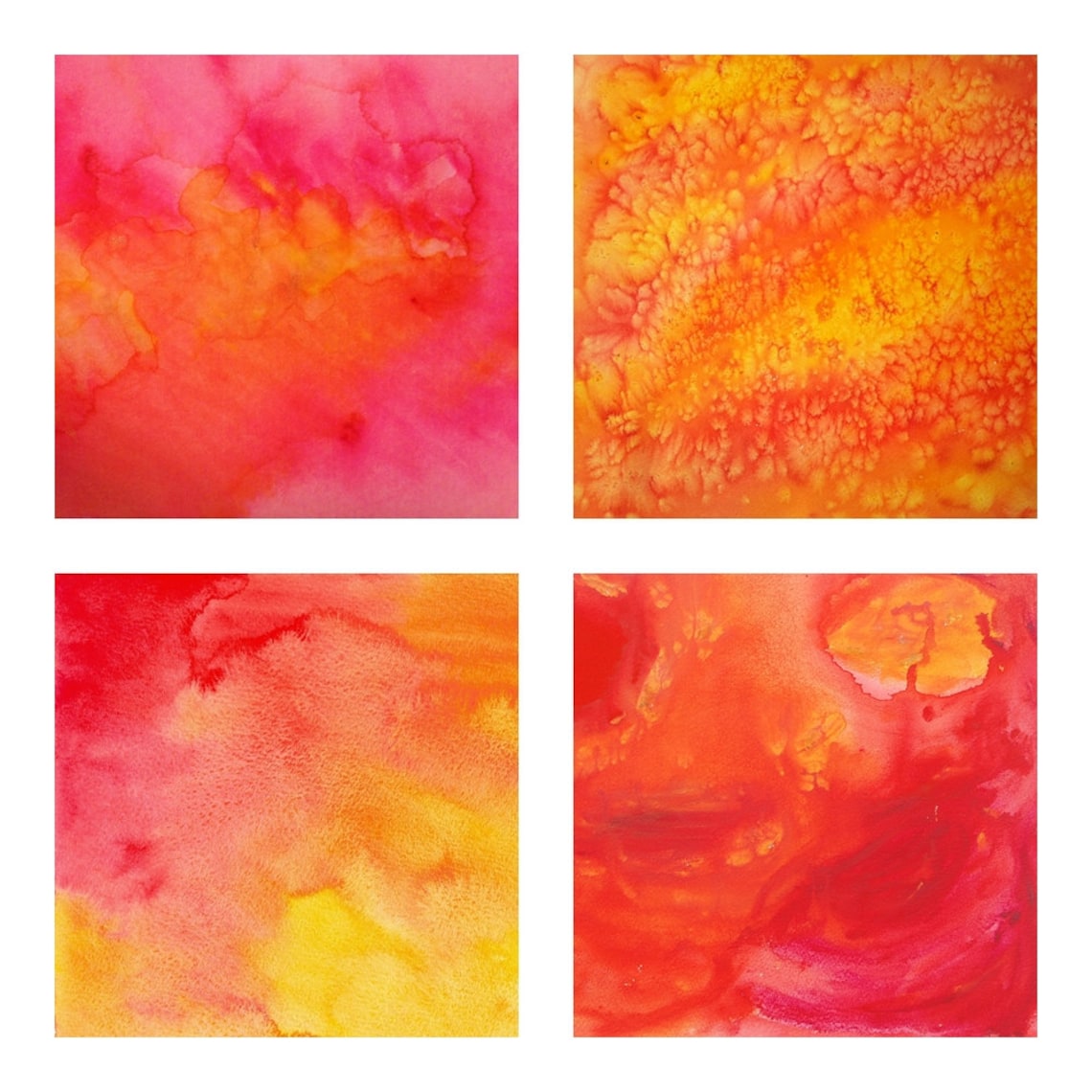 Digital Scrapbook Paper Red as Fire Watercolor Backgrounds | Etsy