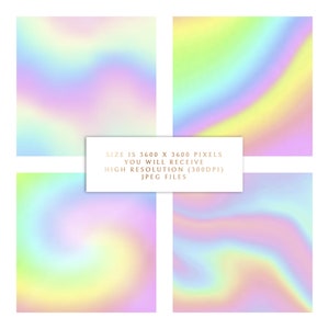 Digital Scrapbook Paper - Unicorn Rainbow Gradients - Abstract ...