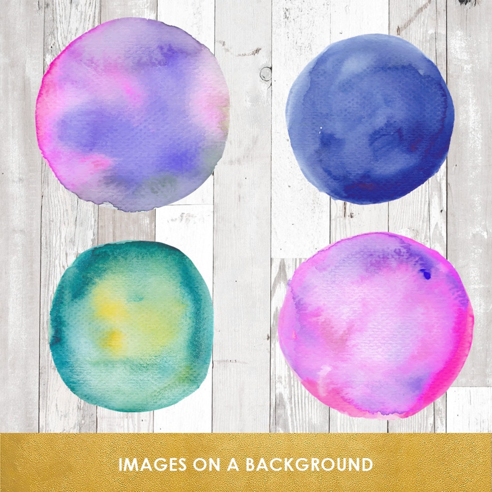 Watercolor Bullet Clipart With Waterpaint Paper Texture | Etsy