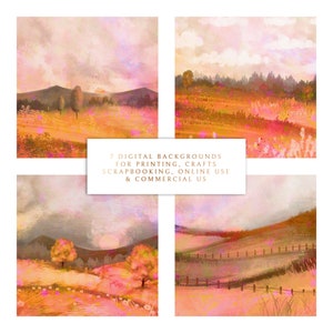 Digital Scrapbook Paper Set - Printable Papers - Tuscan Scenery ...