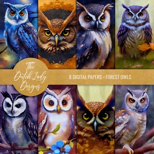 Digital Scrapbook Paper Set - Printable Backgrounds - Mystic Forest ...