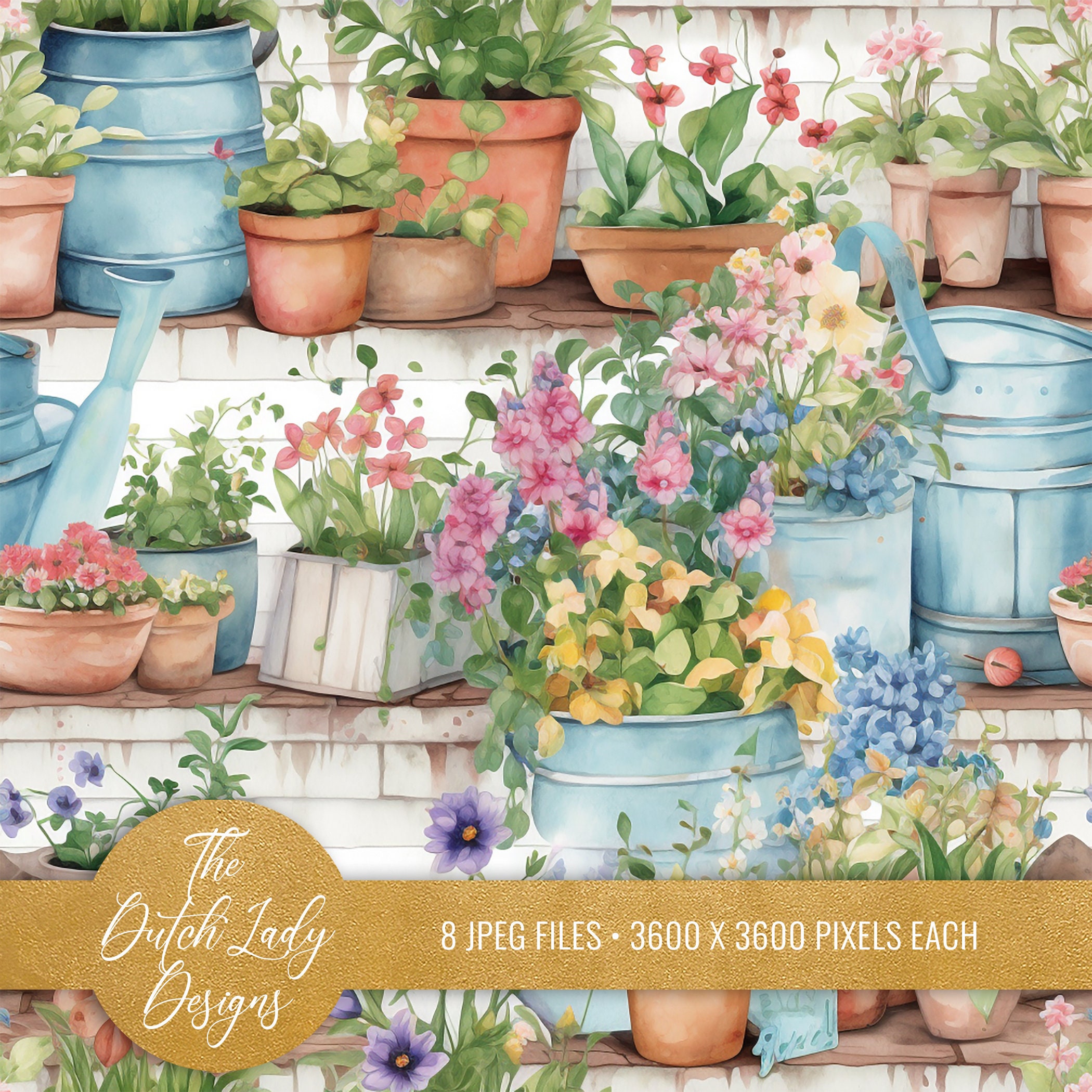 Gardening Digital Backgrounds Printable Scrapbook Paper - Etsy Australia
