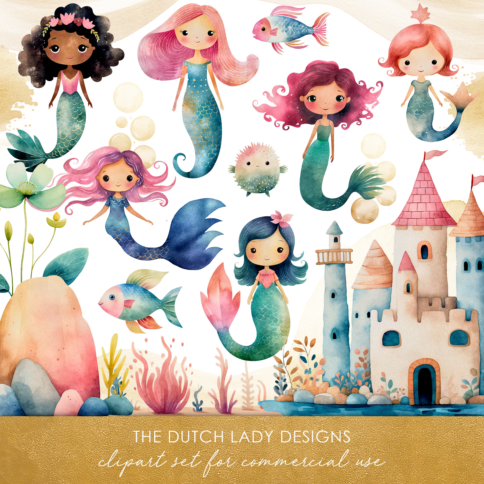 Mermaid Clipart For Kids