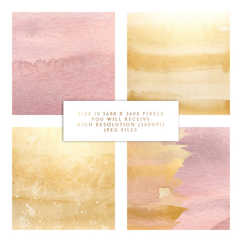 Digital Scrapbook Paper Set Printable Papers Blush & Gold - Etsy