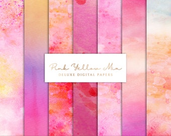 Digital Scrapbook Paper Set Printable Backgrounds Pink - Etsy