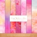 Digital Scrapbook Paper Set Printable Backgrounds Pink Yellow Paint Mix ...