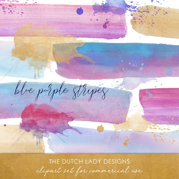 Watercolor Swipe Clipart - Etsy