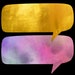 Speech Bubble Clipart Set - Watercolor Rainbow & Gold Foil - Blurb ...