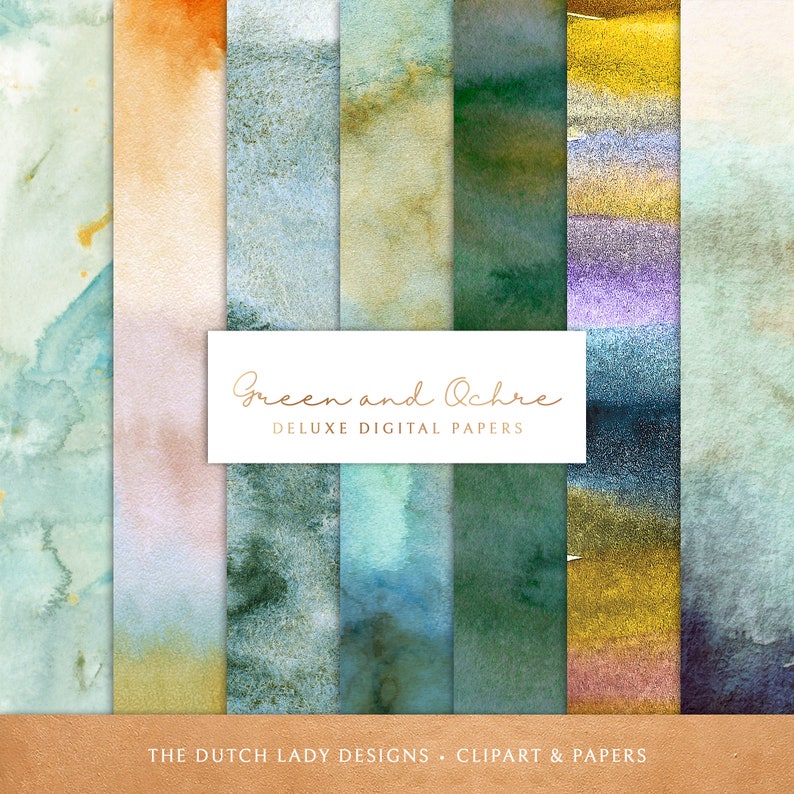 Digital Scrapbook Paper Set Printable Watercolor Backgrounds - Etsy