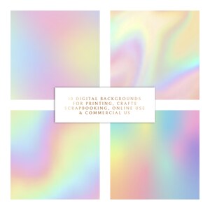 Digital Scrapbook Paper - Unicorn Rainbow Gradients - Abstract ...