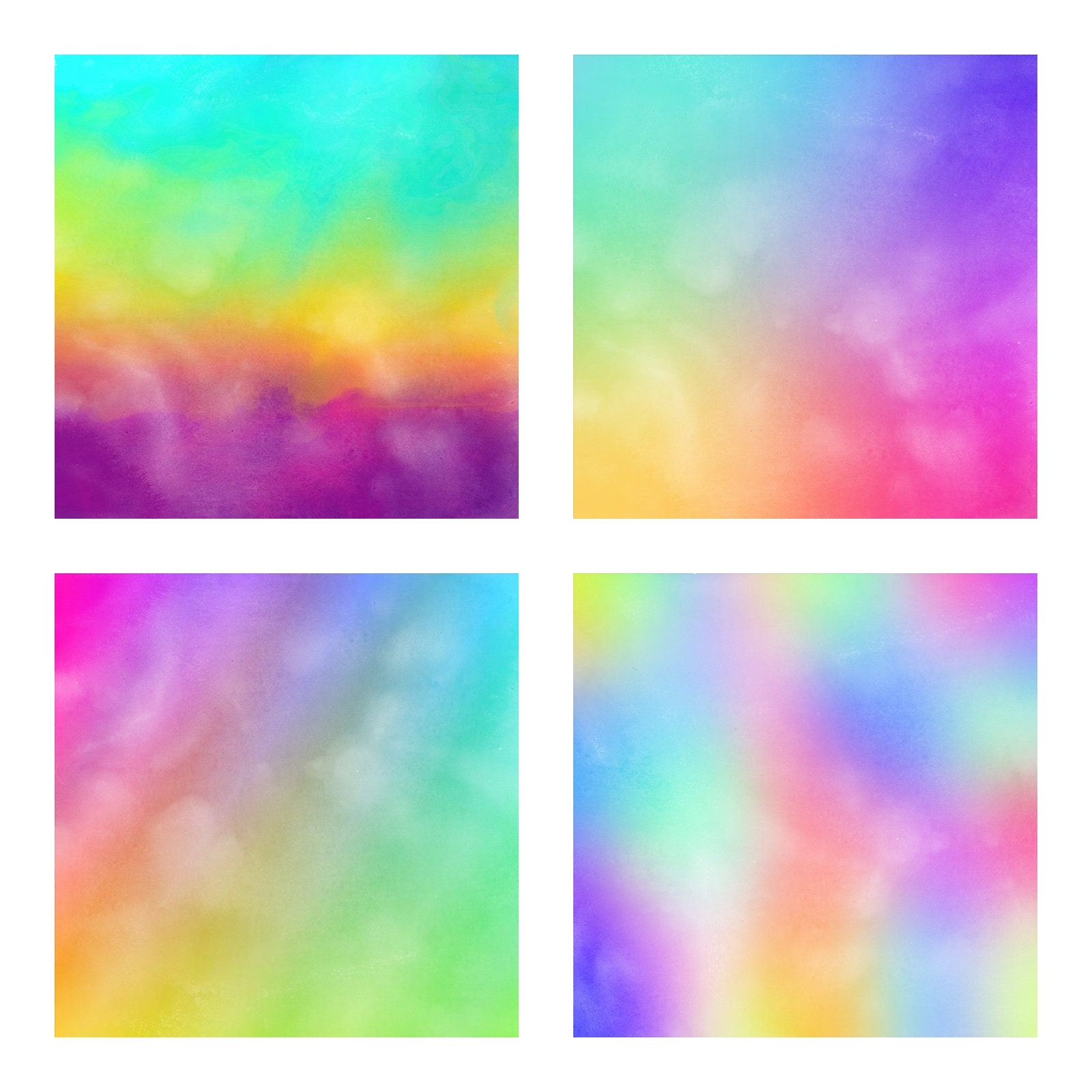 Digital Scrapbook Paper Distressed Rainbow Gradients - Etsy