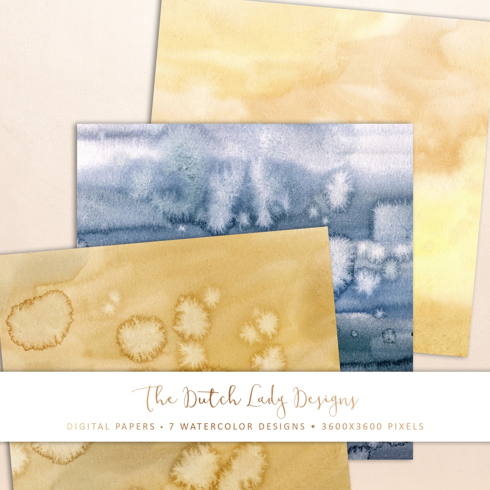 Digital Scrapbook Paper Set Watercolor Paint Splatter - Etsy