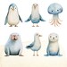 Arctic Life Clipart Childrens Illustrations Cute Watercolor Graphics ...