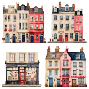 London Clipart: Watercolor British Lifestyle Illustrations (digital ...
