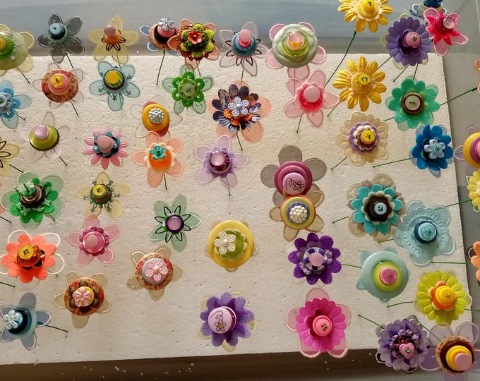 Small Individual Button Flowers - Different Colors & Types - You Choose ...