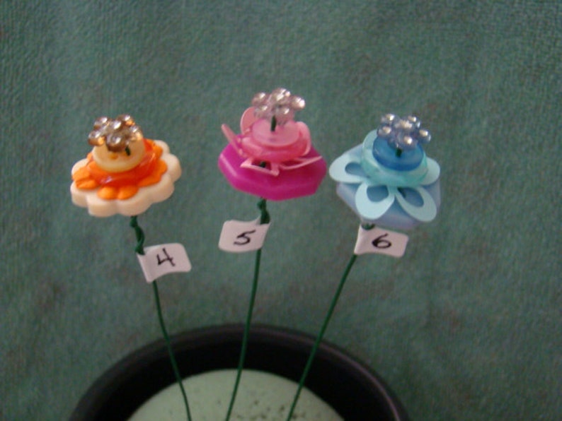 Tiny Crystal Flower Individual Button Flowers - Etsy