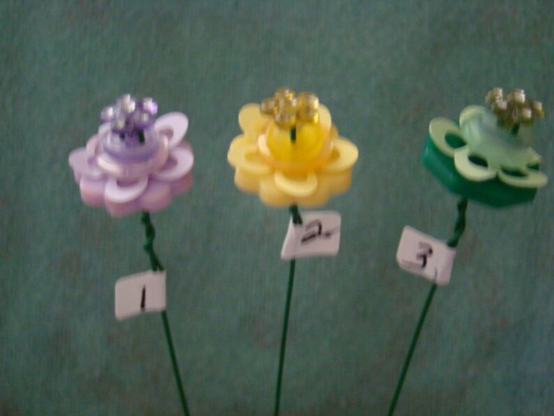 Tiny Crystal Flower Individual Button Flowers - Etsy